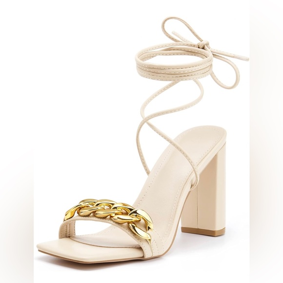 LAICIGO | Shoes | Laicigo Womens Lace Up Heeled Sandals Square Open Toe ...